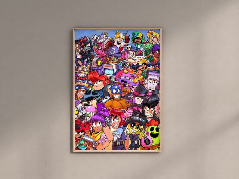 Brawl Stars Digital Poster Brawl Stars Clipart Brawl Stars Instant ...