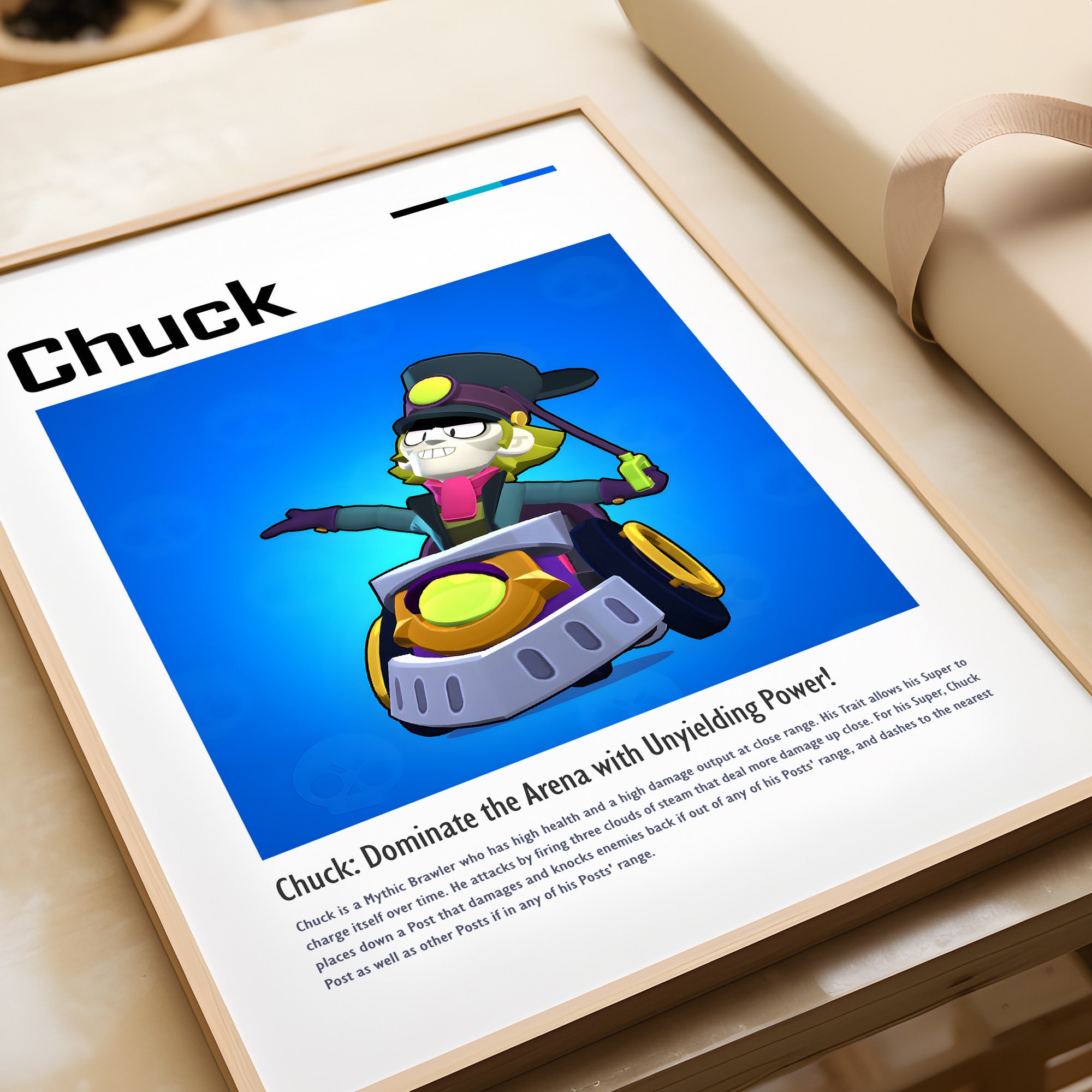 Chuck Brawl Stars Digital Poster Brawl Stars Clipart Brawl Stars ...