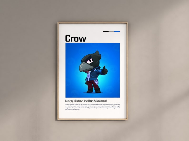 Brawl Stars Crow Digital Poster Brawl Stars Clipart Brawl Stars Instant ...