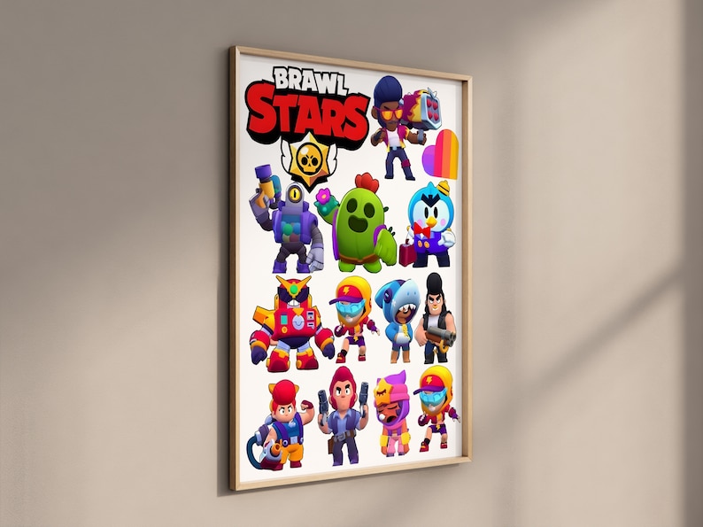 Brawl Stars Digital Poster Brawl Stars Clipart Brawl Stars Instant ...