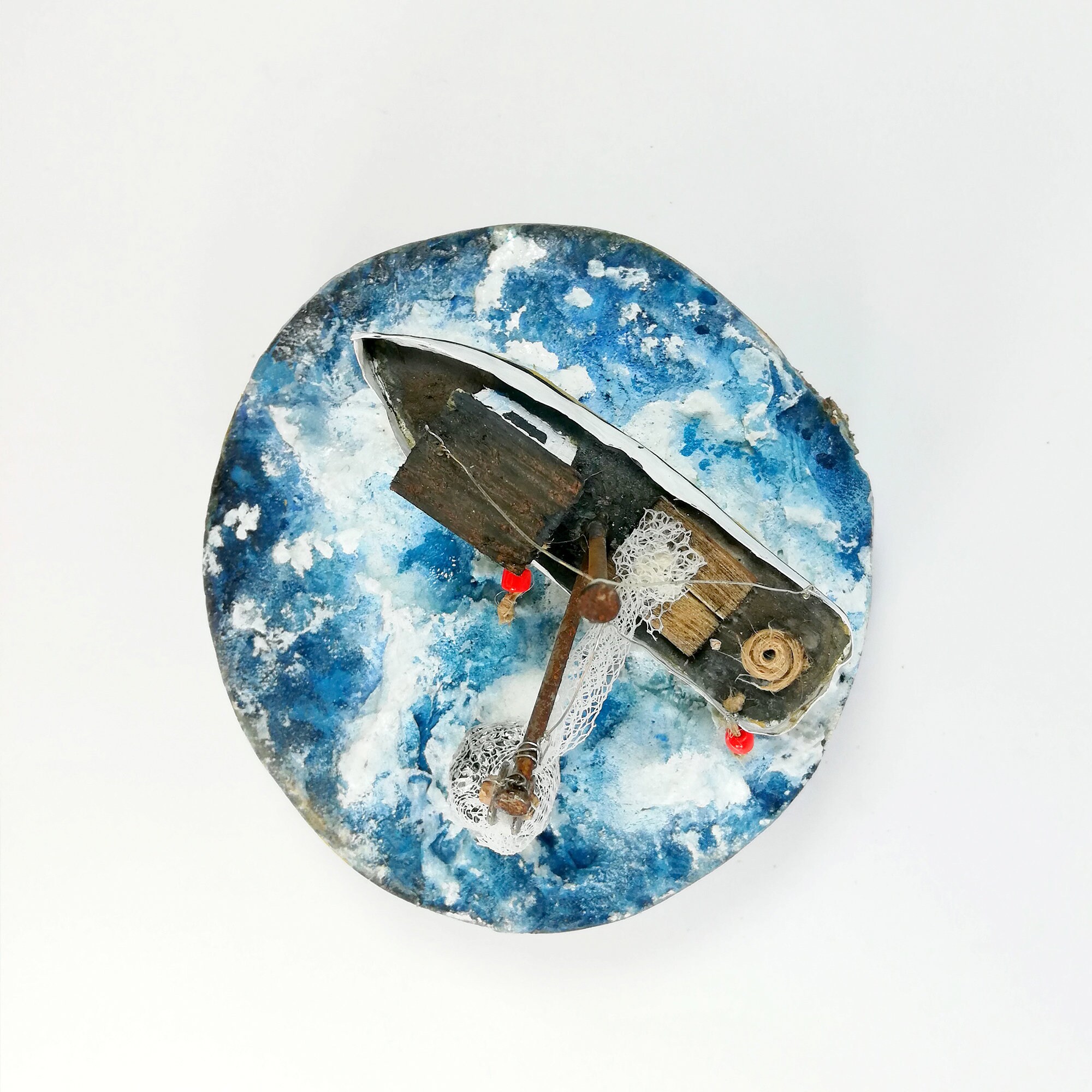 Miniature Wooden Fishing Boat Decor Small Model Wood Fishing Boat ...