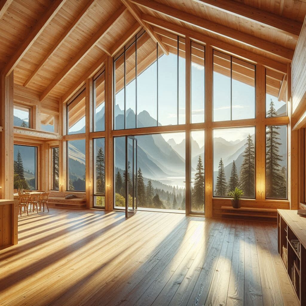 Wooden Home Zoom Background Wooden Home Virtual Background Mountain ...