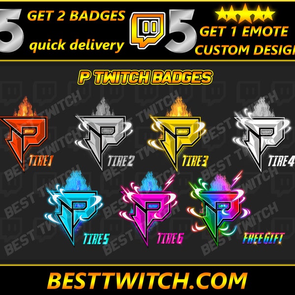 Twitch Sub Badges Free - Etsy