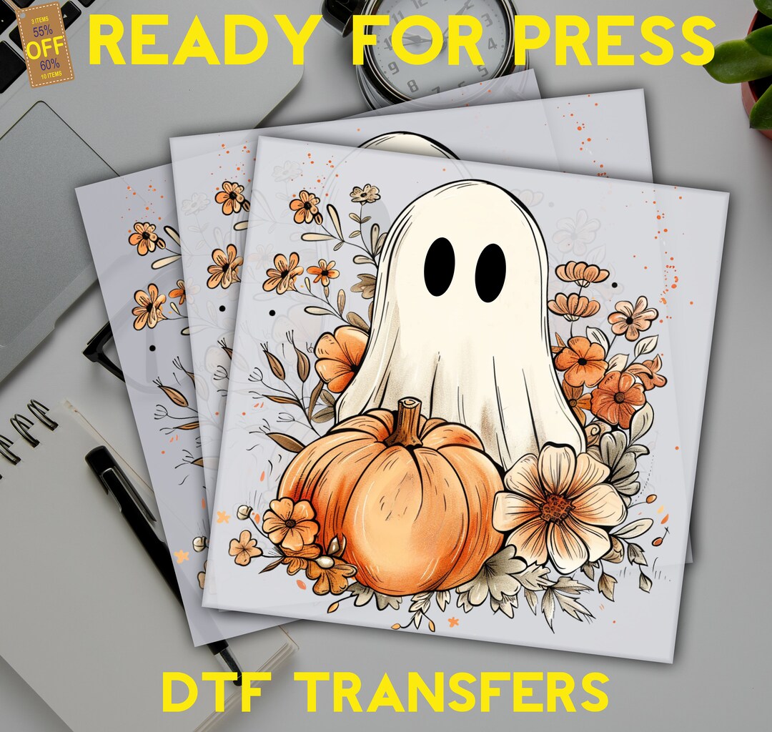 Ghosts Ready to Press, Spooky Ghost Dtf, Ghosts Dtf Transfers, Halloween Dtf Transfers, Horror ...