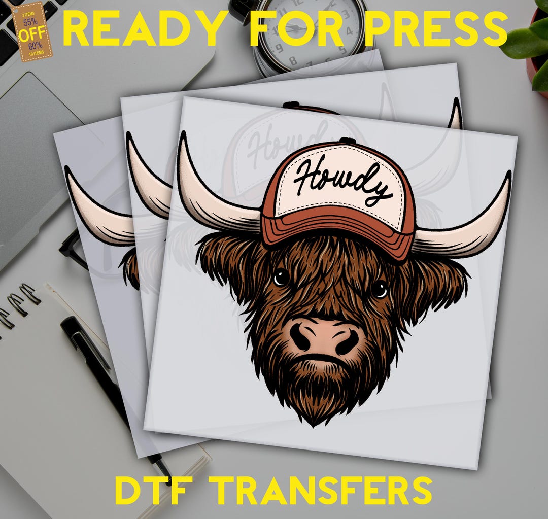Highland Cow Dtf, Howdy Fall Ready to Press, Fall Coquette Bow Dtf ...