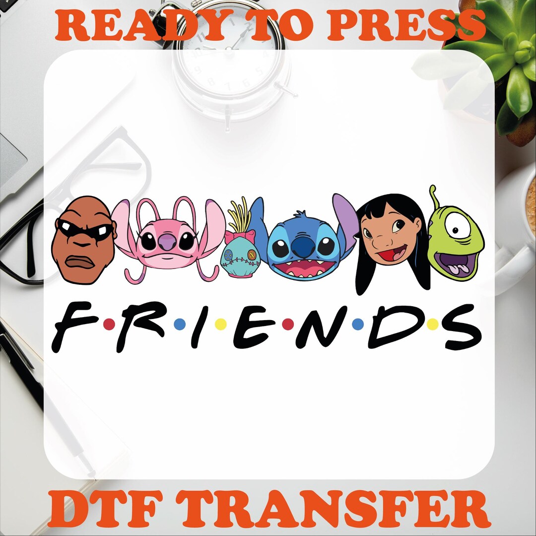 Lilo and Stitch Friends DTF Transfer: Ready to Press Heat Transfer - Etsy