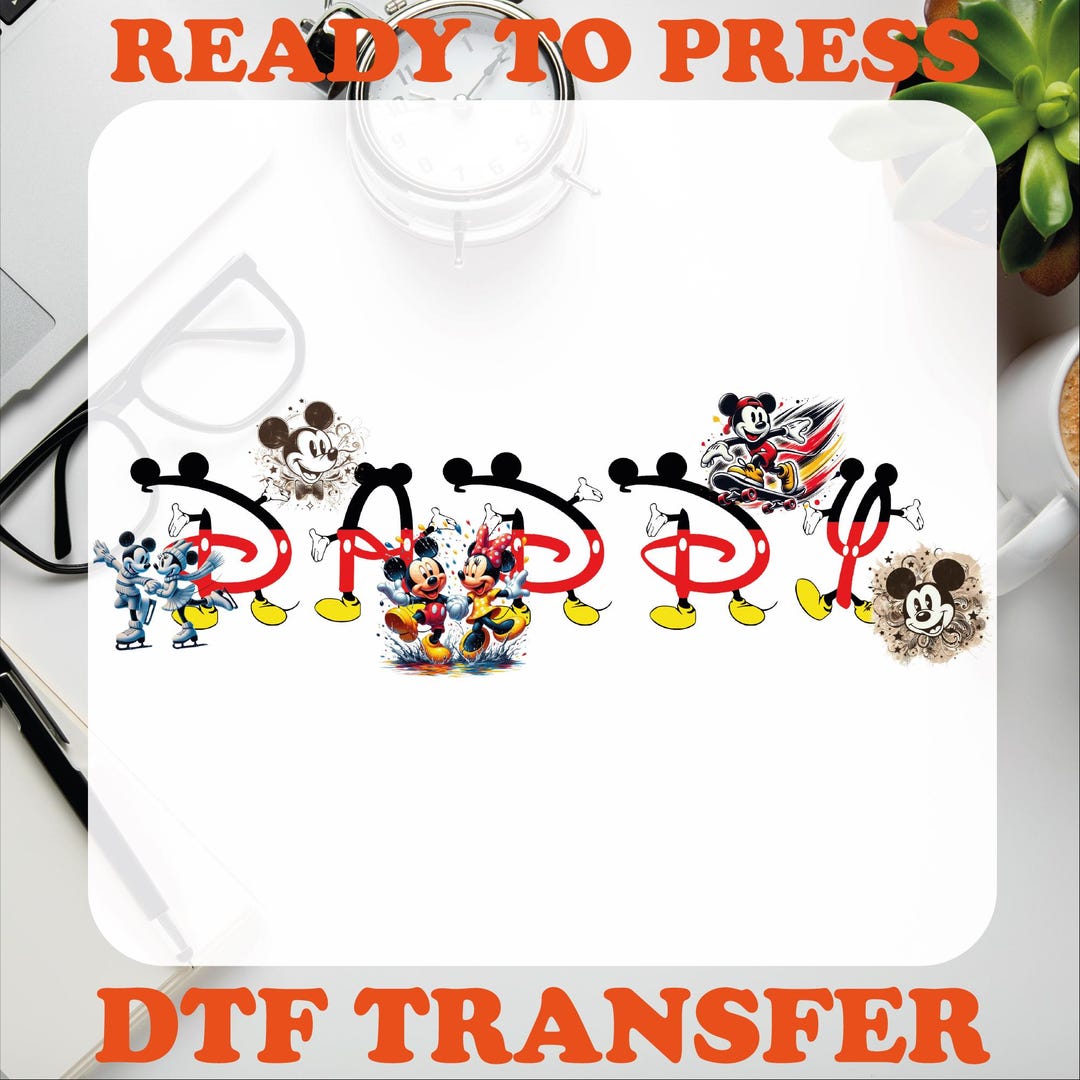 Daddy Mouse Matching Family Disney Dtf Transfer, Mouse Family Designs ...