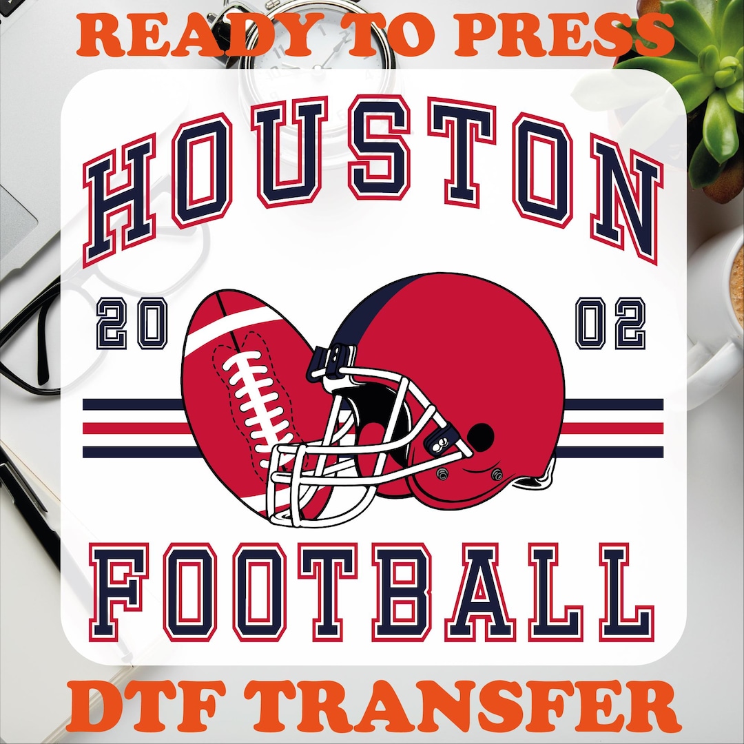 Houston Football DTF Transfer: 2002 Fan Gift, Ready to Press - Etsy