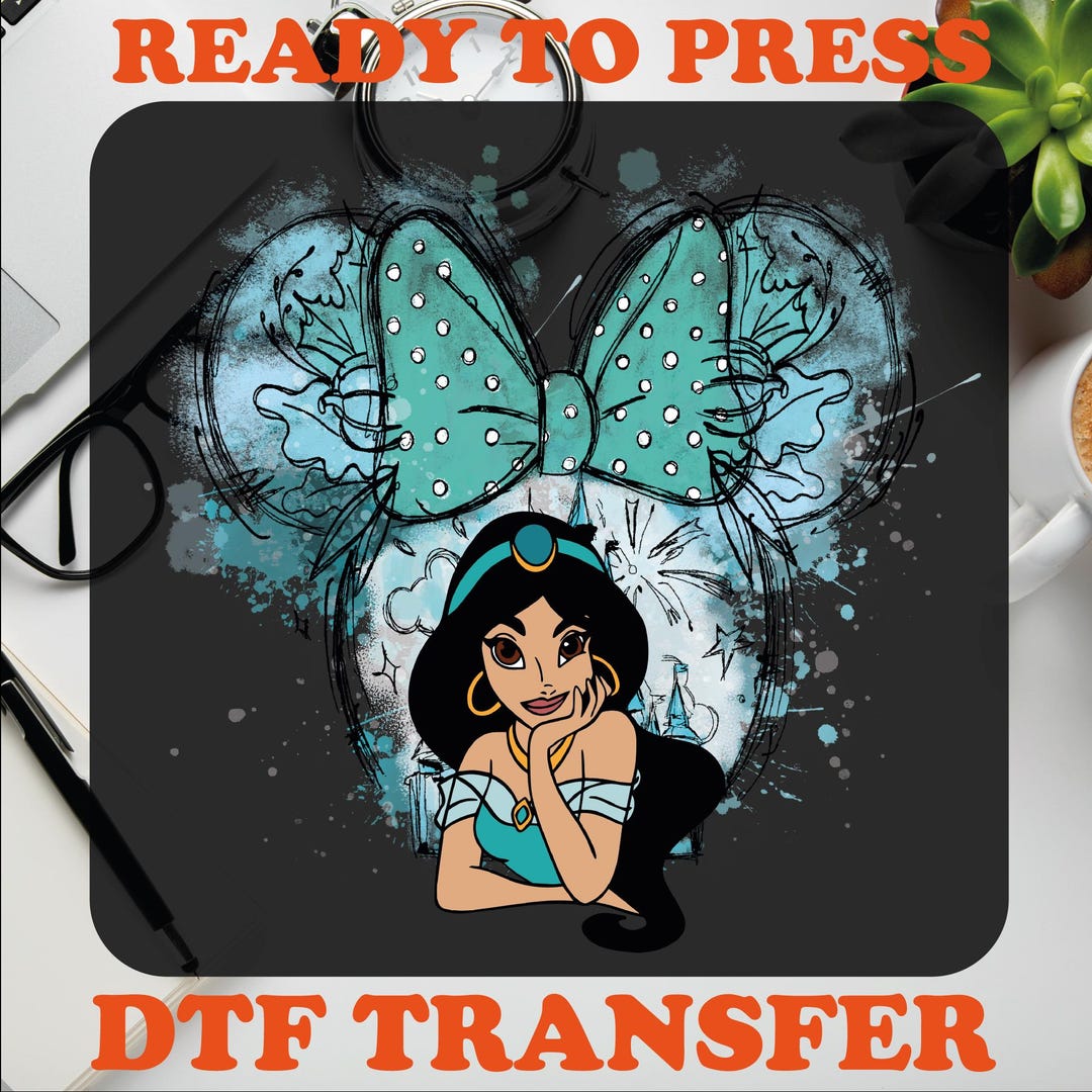 Disney Princess Dtf, Watercolor Jasmine Dtf Transfers, Best Day Ever ...