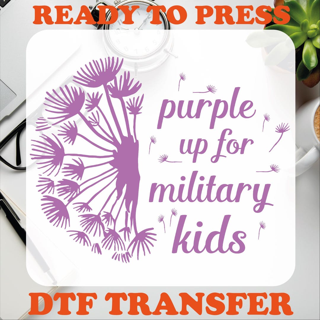 Purple up for Military Kids Ready to Press, Proud Military Child Dtf ...