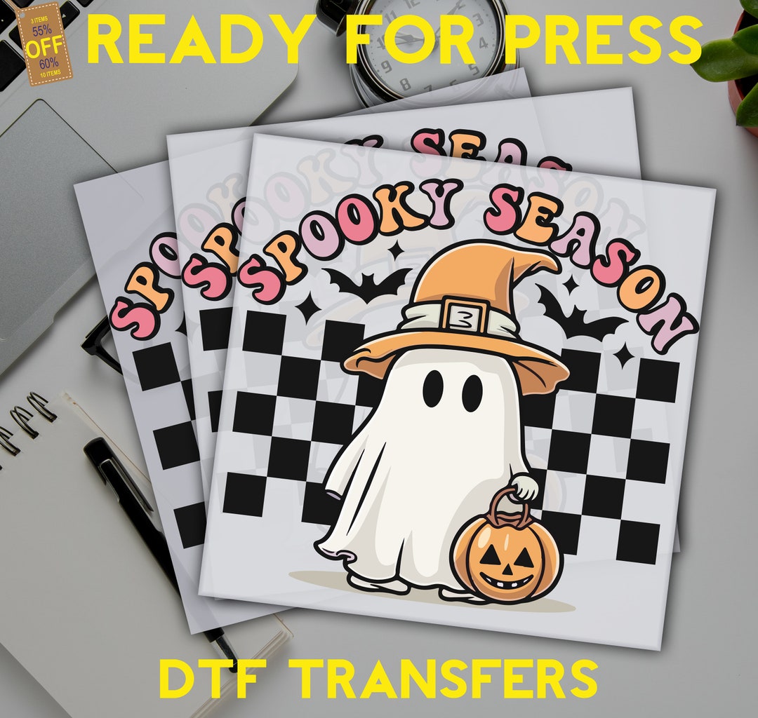 Spooky Season Dtf, Halloween Sublimation Designs Ready to Press, Ghosts ...