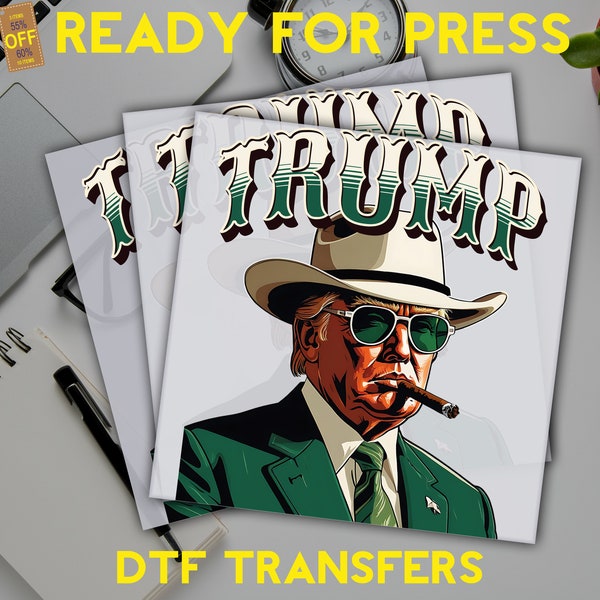 Cowboy Trump Dtf - Etsy
