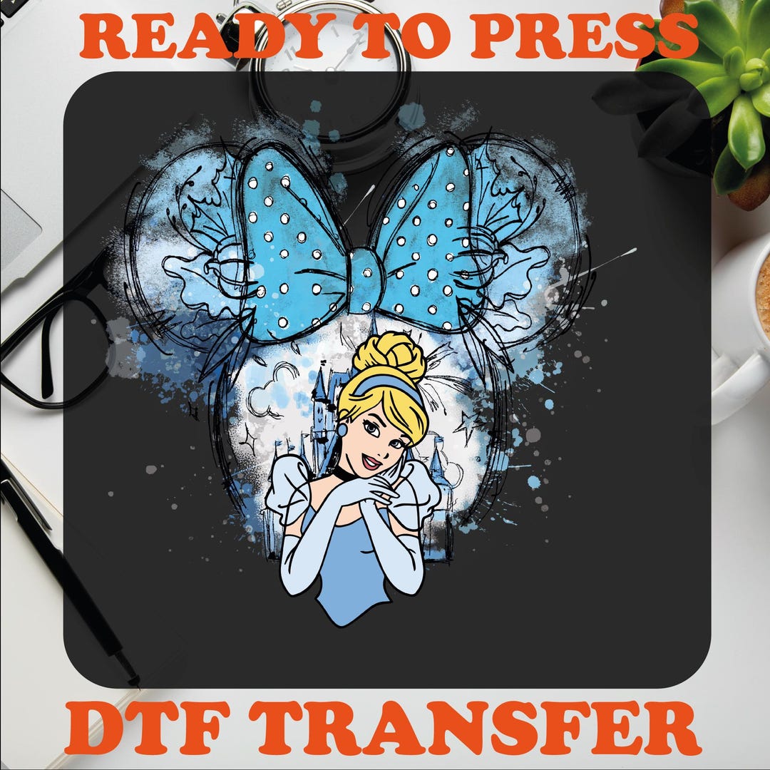 Disney Princess Dtf, Watercolor Cinderella Dtf Transfers, Best Day Ever ...