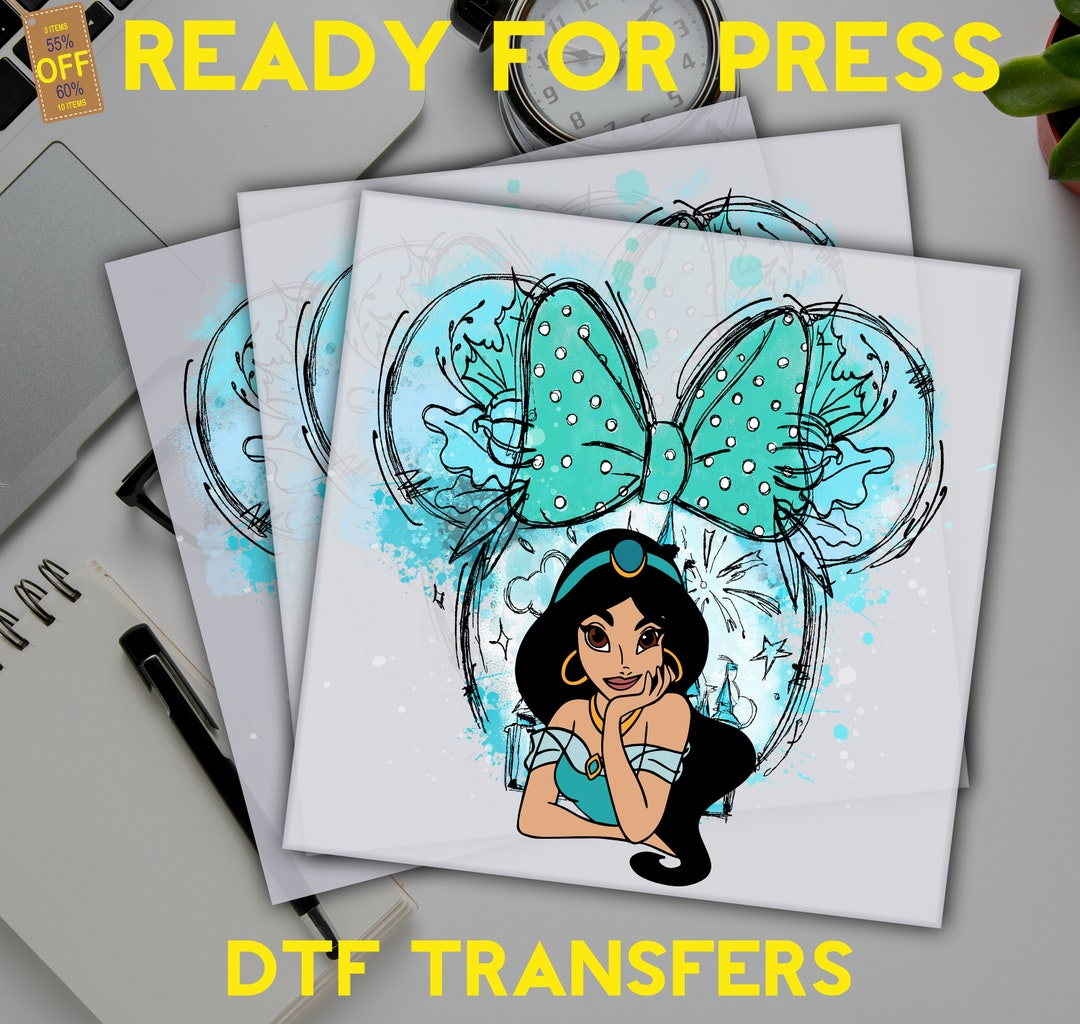 Disney Princess Dtf, Watercolor Jasmine Dtf Transfers, Best Day Ever Ready to Press, Disney ...