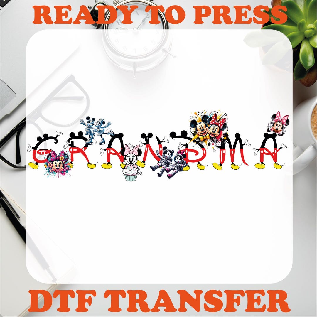Grandma Minnie Mouse DTF Transfer: Disneyland Heat Press - Etsy