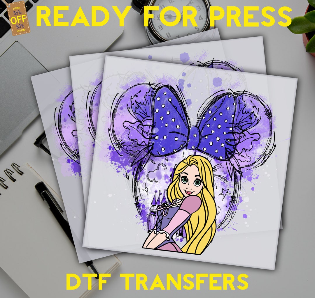 Disney Princess Dtf, Watercolor Rapunzel Dtf Transfers, Best Day Ever ...