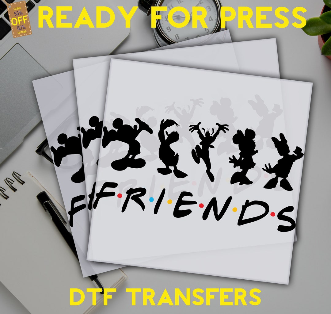 Disney Friends Dtf, Minnie Dtf Transfer, Disney Ready to Press, Disney ...