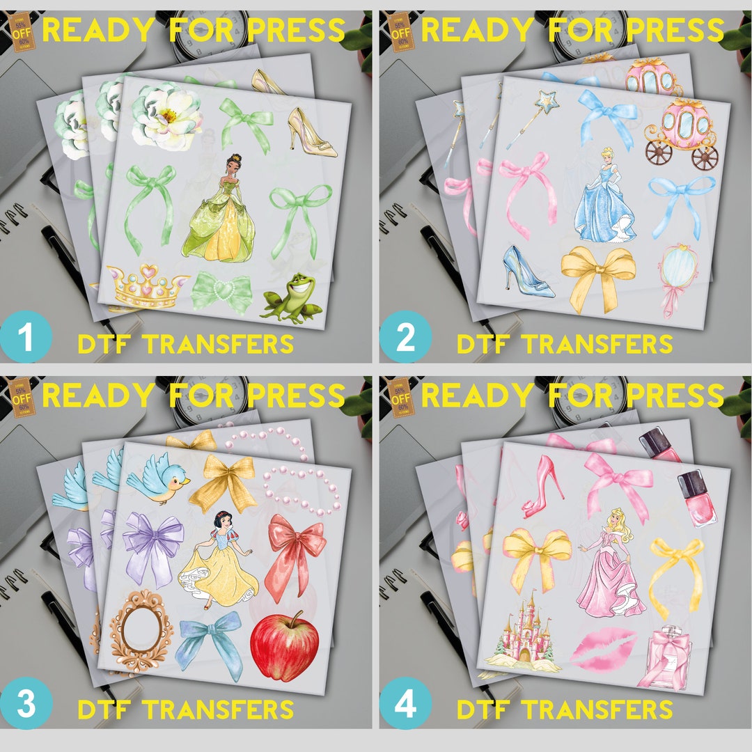 Disney Princess Dtf, Disney Princess Coquette Dtf, Watercolor Princess ...