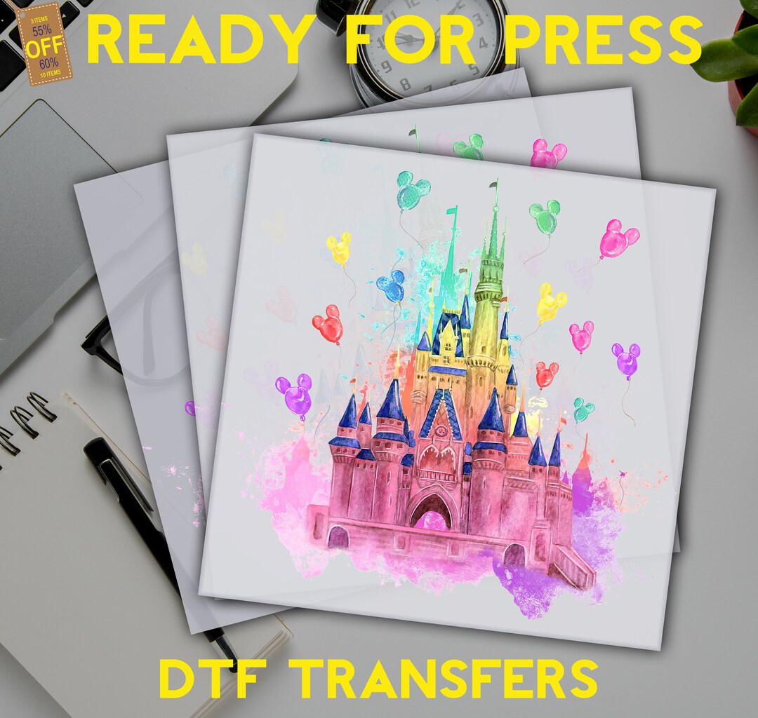 Disney Watercolor Castle Ready to Press DTF, Disney Trip 2024 Dtf, Heat ...