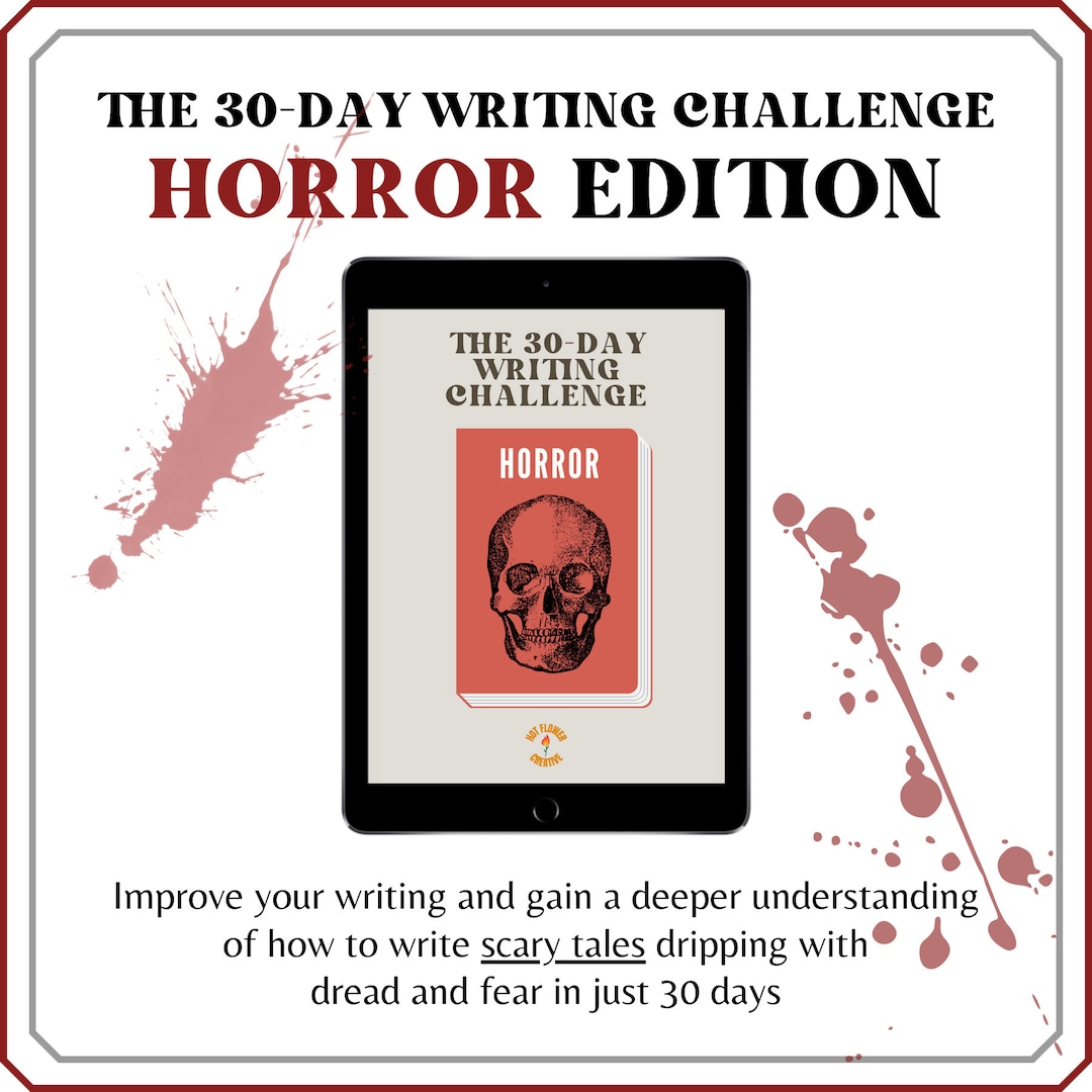 30 Day Horror Writing Habit Challenge Workbook | Write Horror | Writing ...
