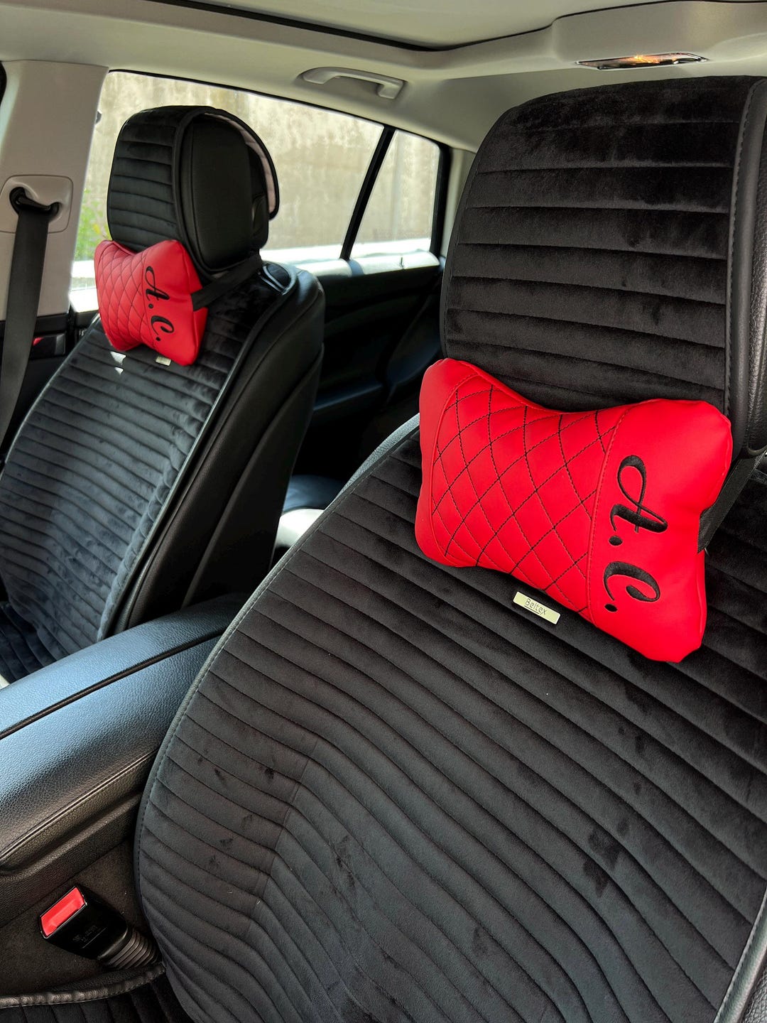 Custom Car Headrest 2 Pcs for All Cars Seat Vehicles - Personalized ...