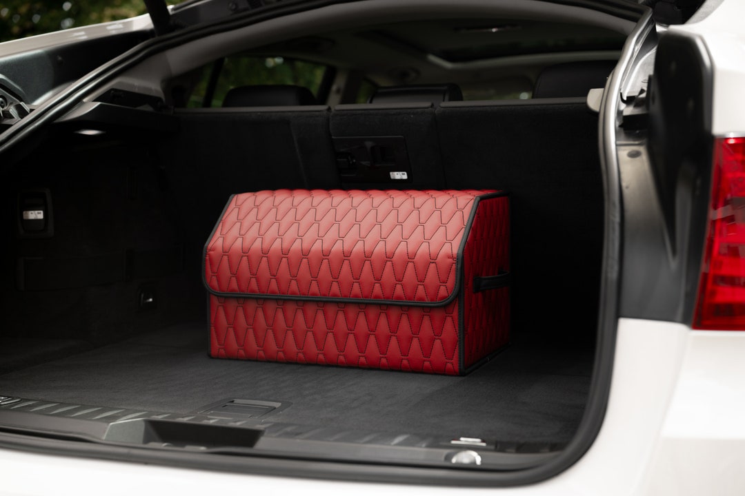 Car Trunk Organizer Leather Auto Storage Bag Car Storage Box Custom ...
