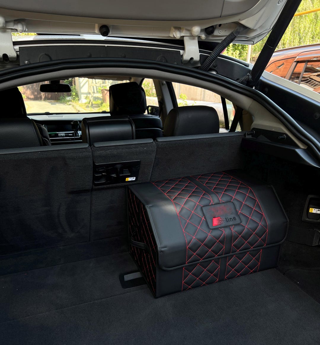 Custom Car Organizer - Handmade Leather Organizer - Trunk Organizer ...