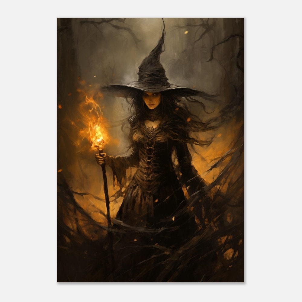Witch, Spells, Magical, Fantasy, Gothic, Dark, Painting, Art, Print ...