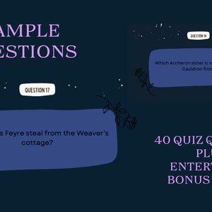 ACOTAR Trivia | Party Game | Digital Download | Printable - Etsy