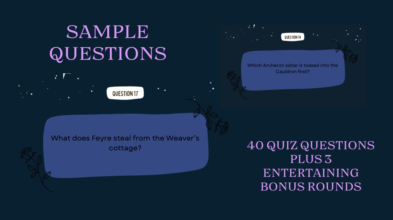 ACOTAR Trivia | Party Game | Digital Download | Printable - Etsy