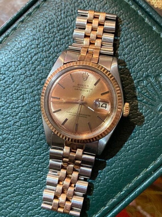 ROLEX Datejust Pink Gold Rare Vintage - Gem
