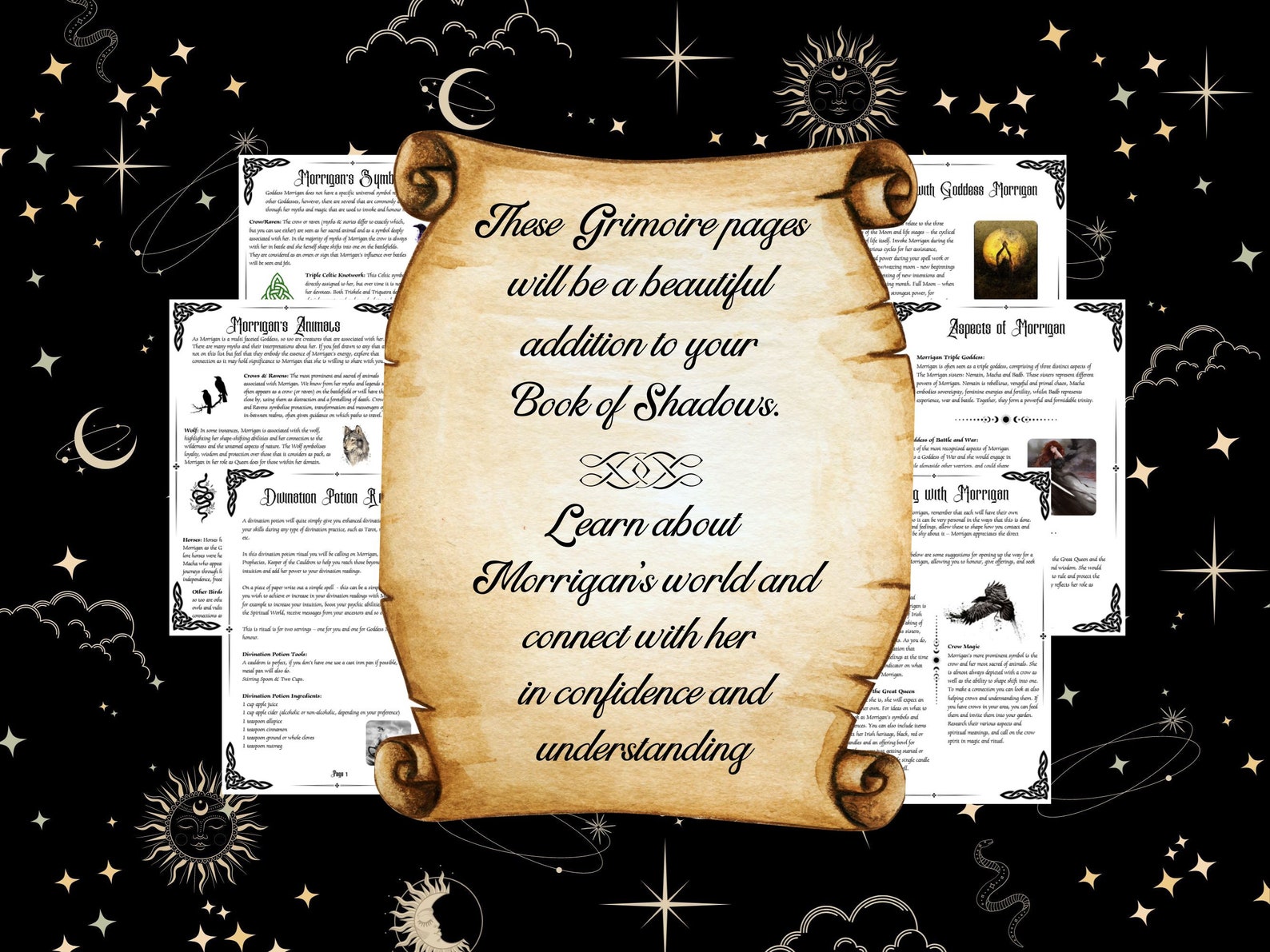 Goddess Morrigan Grimoire Pages, the Morrigan Book of Shadows ...