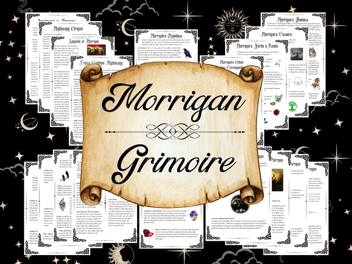 Goddess Morrigan Grimoire Pages, the Morrigan Book of Shadows ...