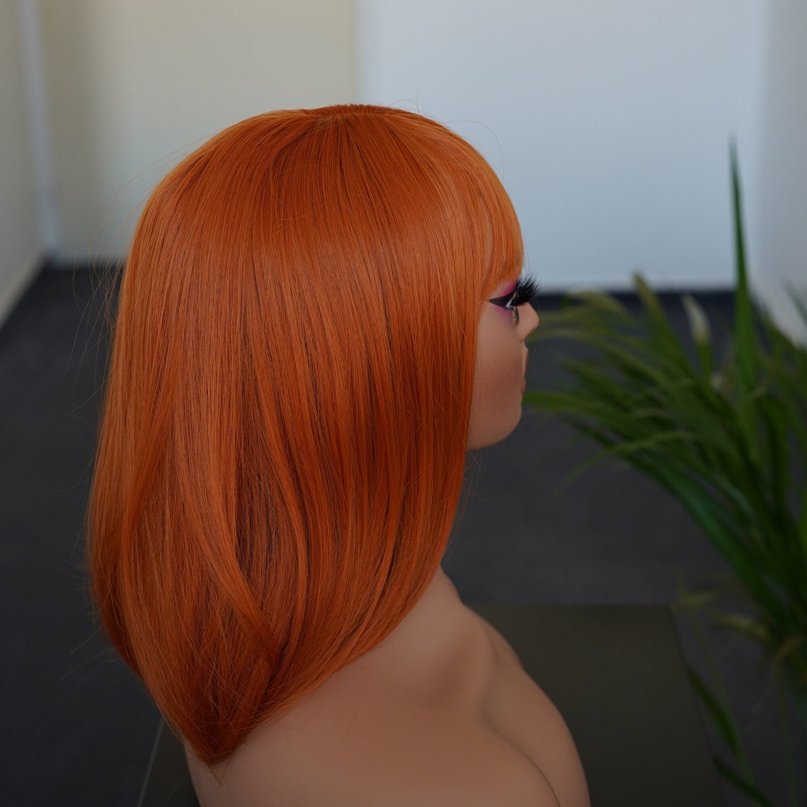 Ginger Lace Front Wig With Bangs I Red Wig I Cosplay Wigs Short Wigs - Etsy