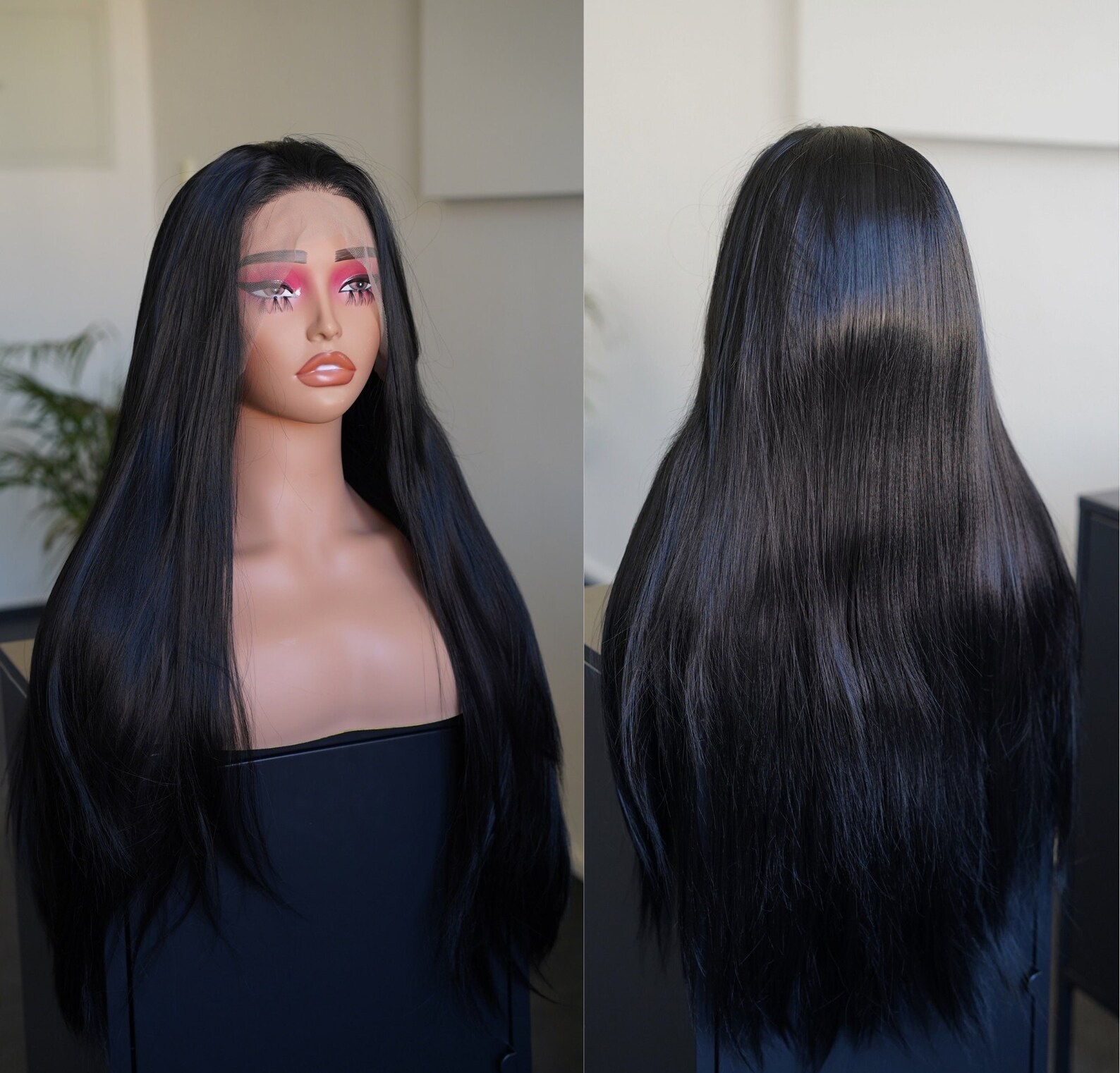Black Lace Front Wig for Women Luxury Wig for Women Cosplay Wigs ...