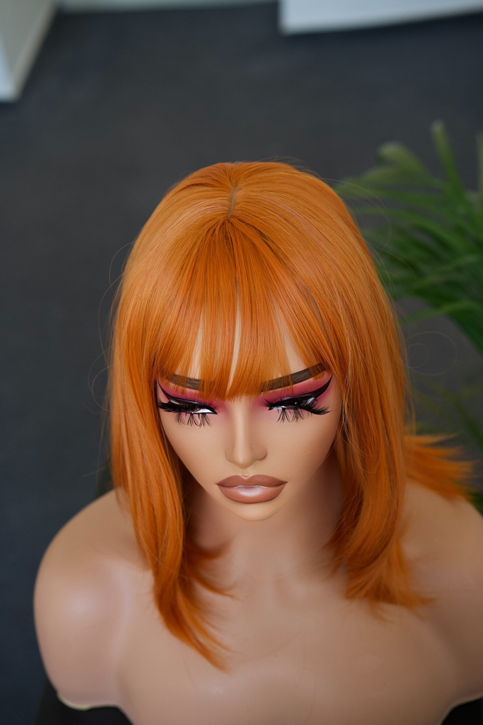 Ginger Lace Front Wig With Bangs I Red Wig I Cosplay Wigs Short Wigs - Etsy