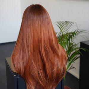 Auburn Ginger Wig With Bangs Merida Cosplay Wig Halloween Wig Copper ...