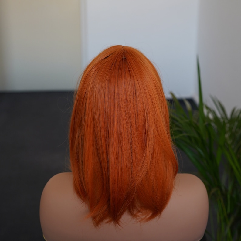 Ginger Lace Front Wig With Bangs I Red Wig I Cosplay Wigs Short Wigs - Etsy