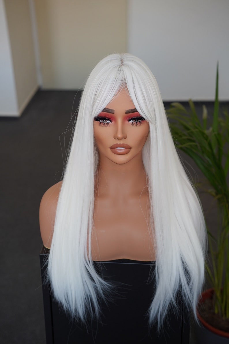 Pearl White Wig Cosplay Wig Elf Wig Silver Lace Front Wig Silver Wig - Etsy