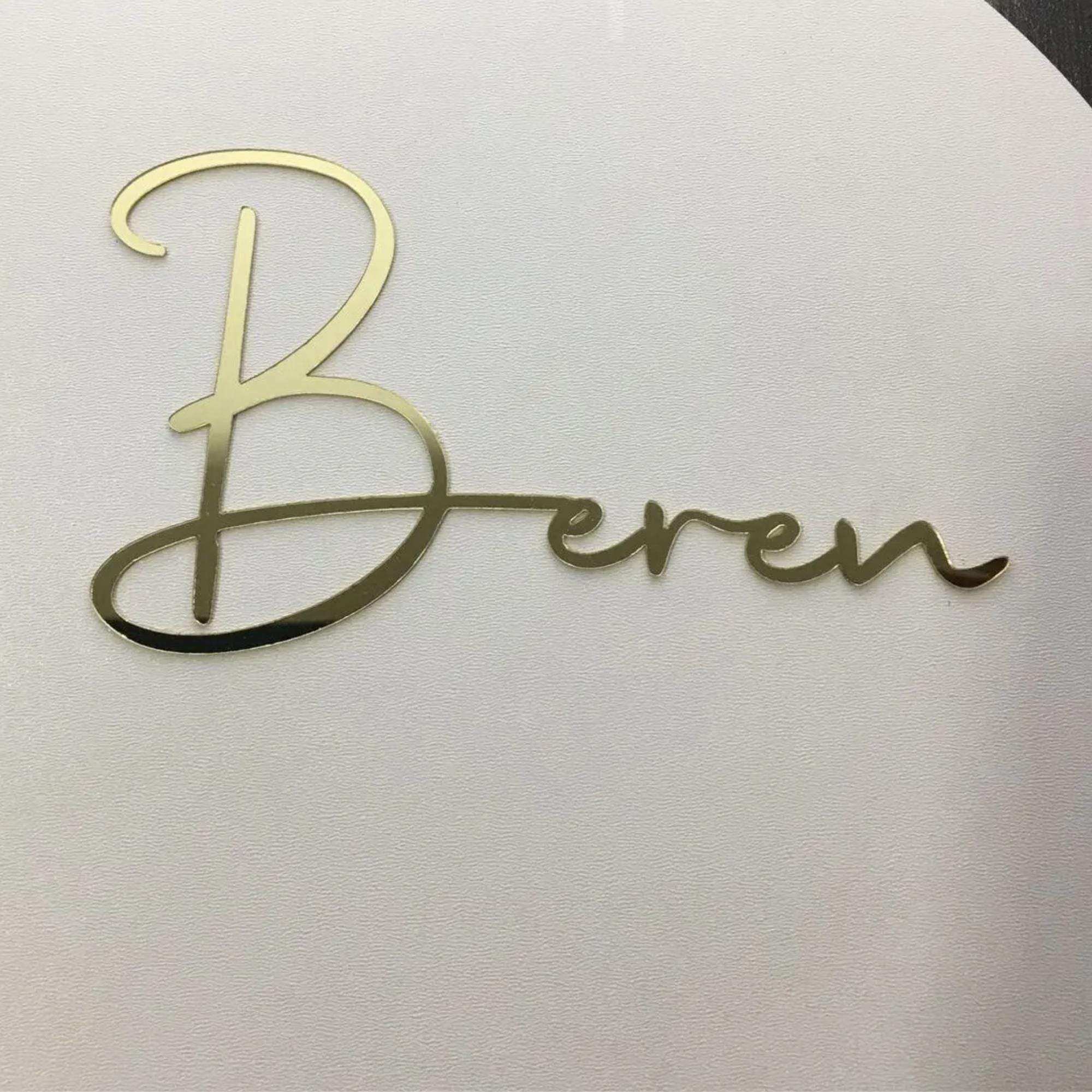 Personalized Acrylic Mirror Name Sign | Custom Glitter Name Sign ...