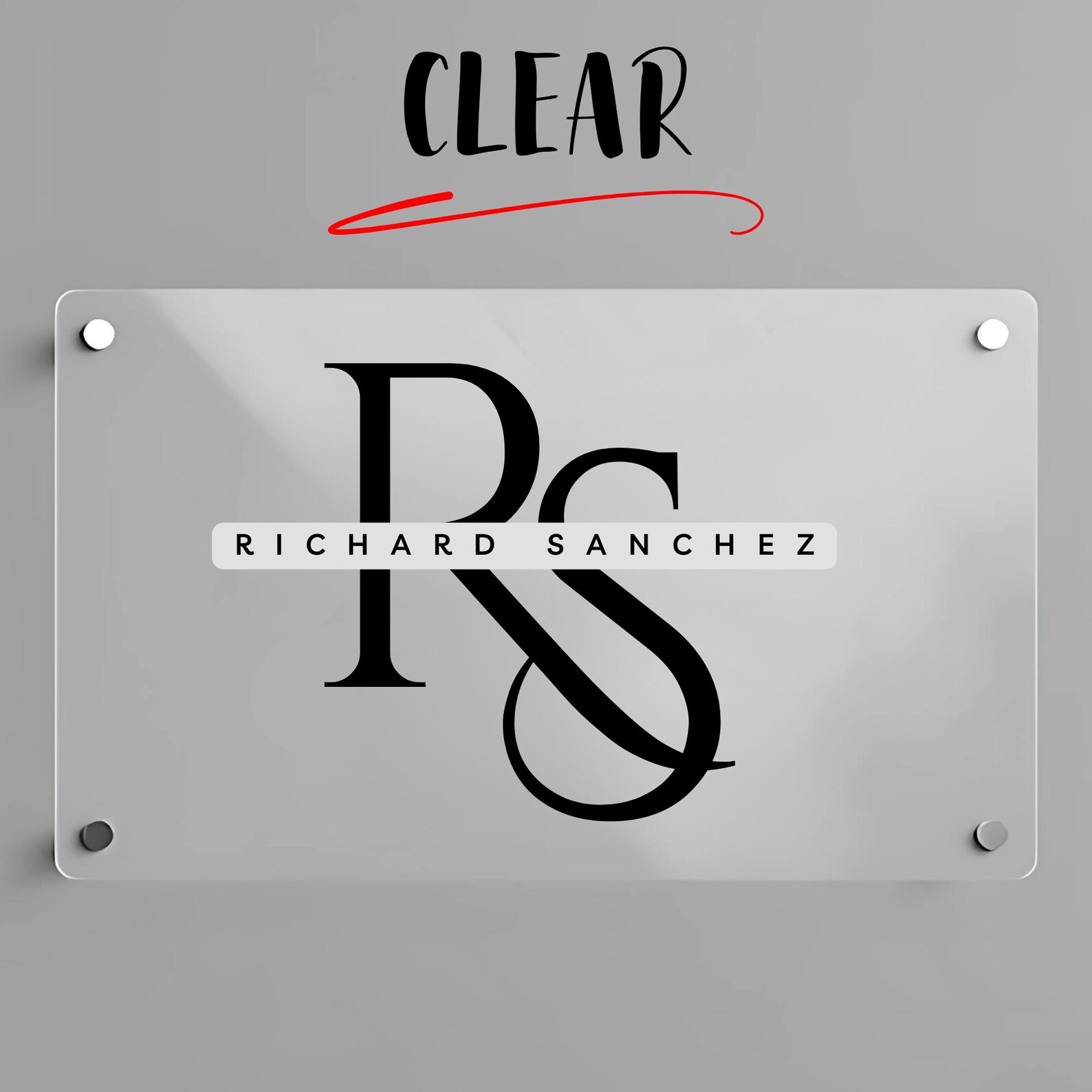 Personalized Acrylic Business Plaque Sign, Printed Logo Address Signage ...