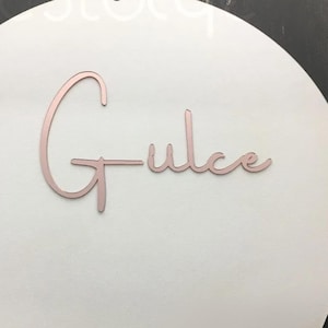 Personalized Acrylic Mirror Name Sign | Custom Glitter Name Sign ...