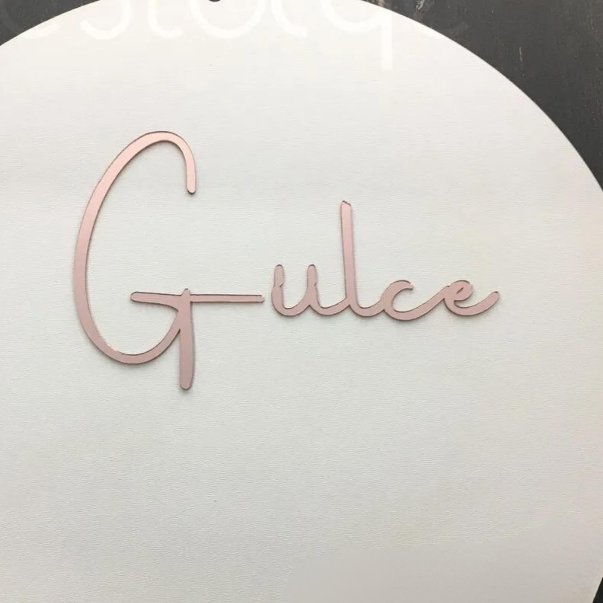 Personalized Acrylic Mirror Name Sign | Custom Glitter Name Sign ...