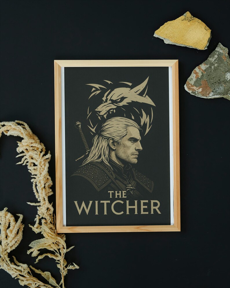 The Witcher Poster – Geralt Minimalist Print – Dark Fantasy Art ...