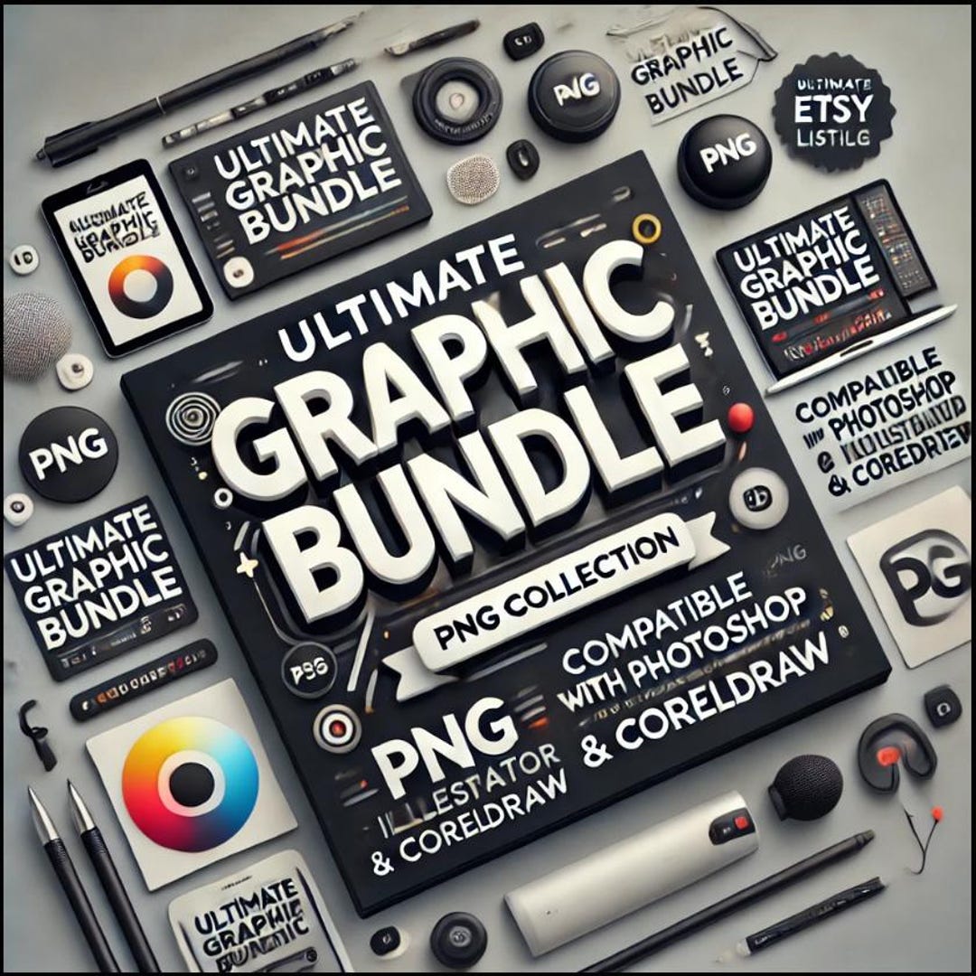 Ultimate Graphic Bundle | PNG Images, Photoshop, Illustrator ...