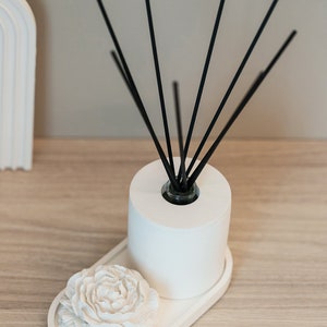 Elegant White Gypsum Cover for 100 Ml Reed Diffuser With Home Fragrance ...