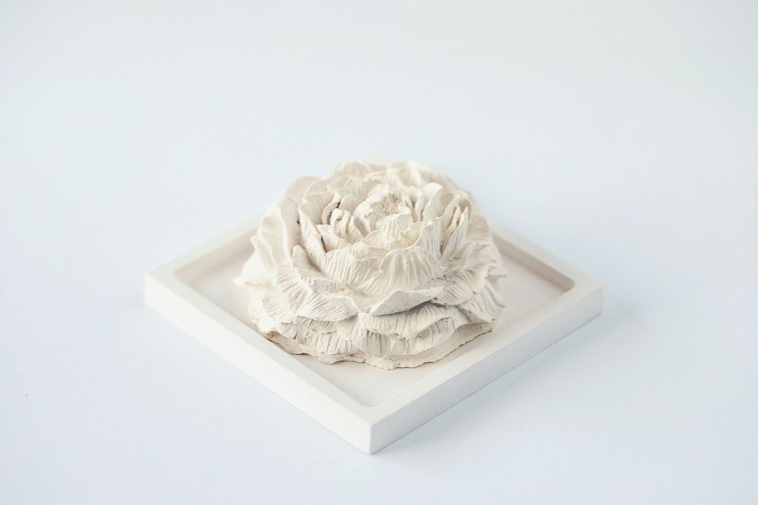Square White Gypsum Tray Minimalist Elegance for Candles and Home Decor ...