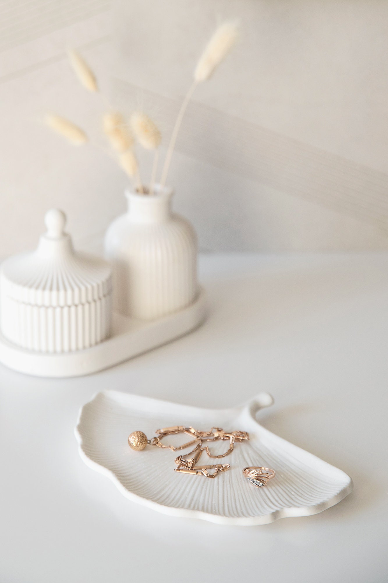 Handmade Gypsum Leaf Shape Tray - Ideal Jewelry Tray, and Eco-friendly ...