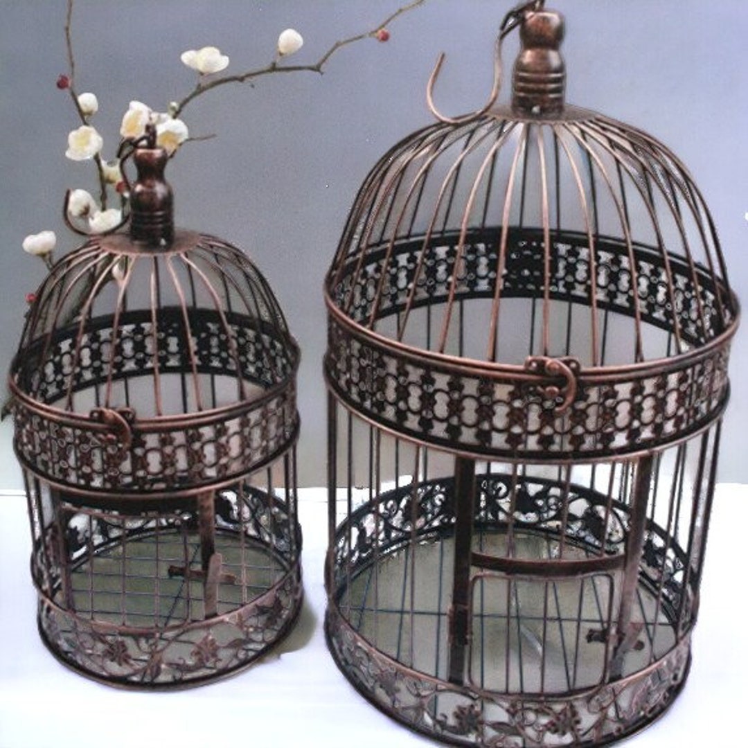 Wrought Iron Bird Cage Metal Bird House Bird Cage Decorative for Garden ...