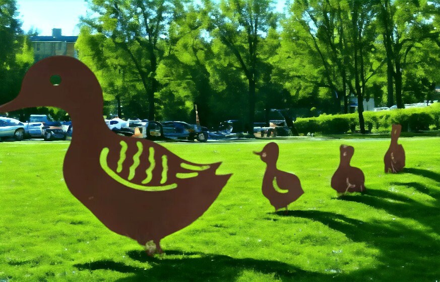 Metal Garden Duck Family for Garden Decor Metal Duck Garden Art duck ...